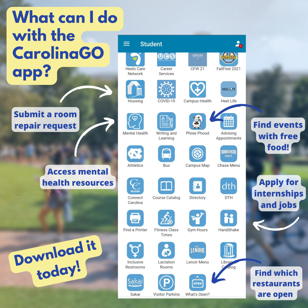 Download the Carolina Go App! | UNC Family Experience